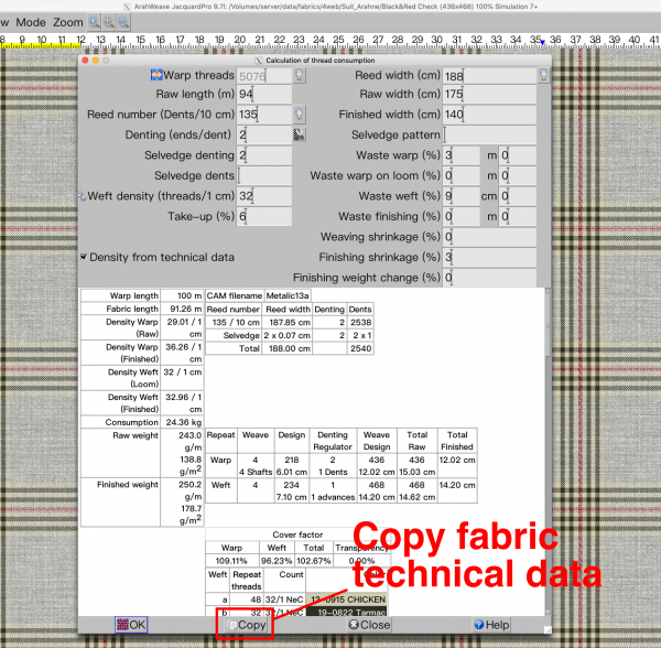 Arahne CAD/CAM for weaving | Copy and paste thread pattern, fabric ...