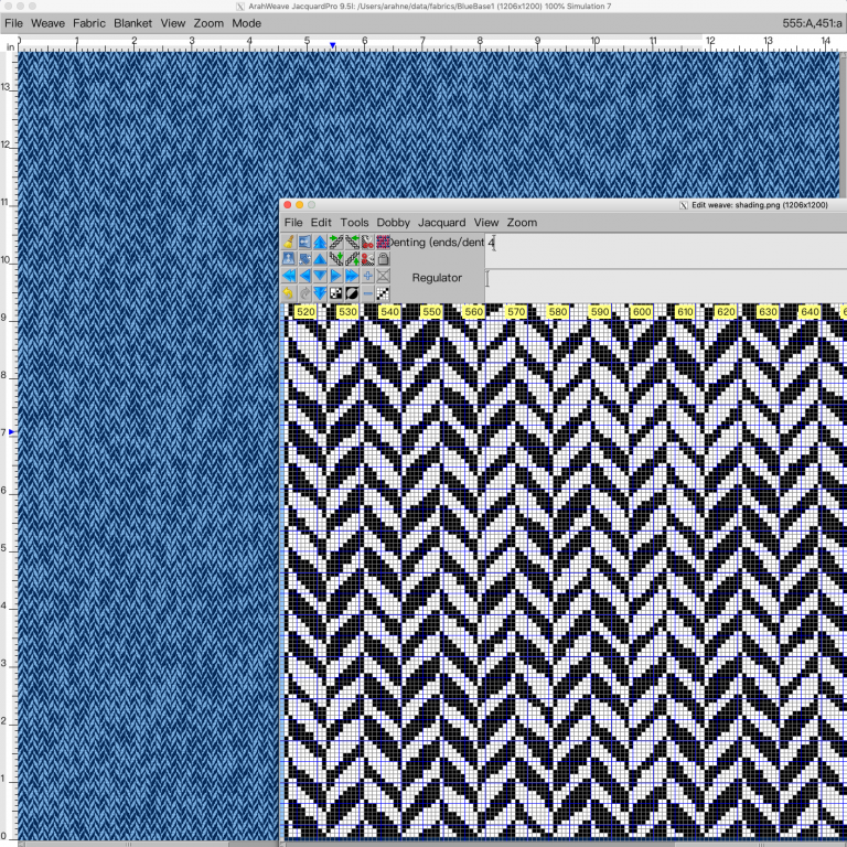Arahne CAD/CAM for weaving | Design irregular herringbone in ArahWeave CAD